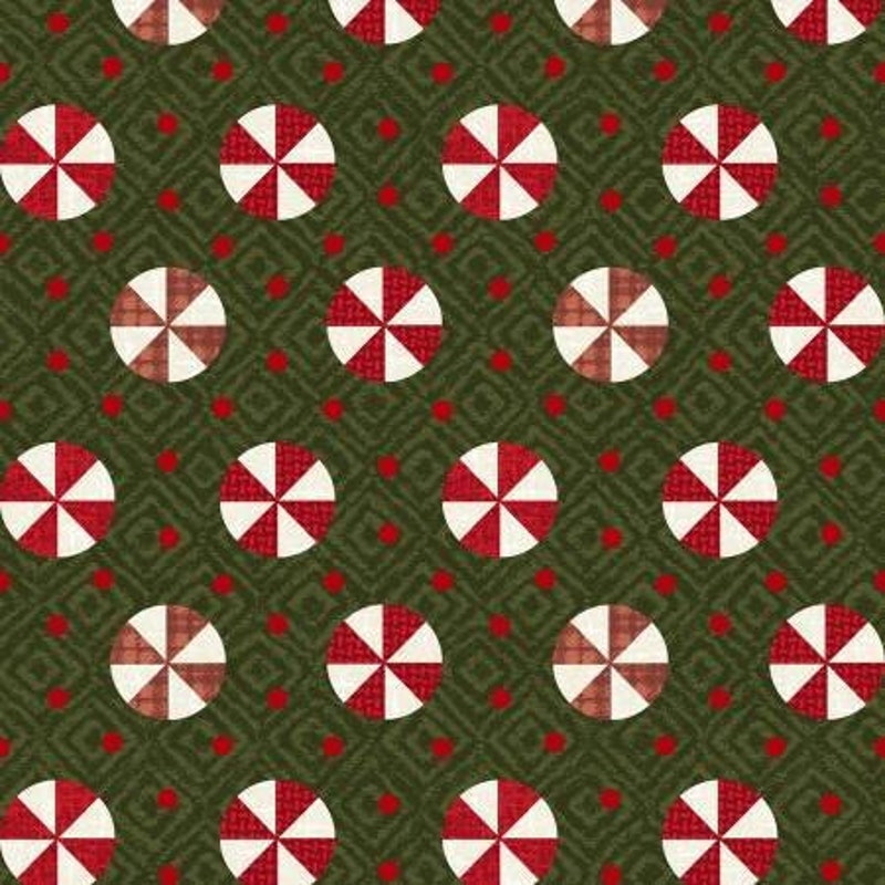 Peppermint Flannel Fabric - Etsy