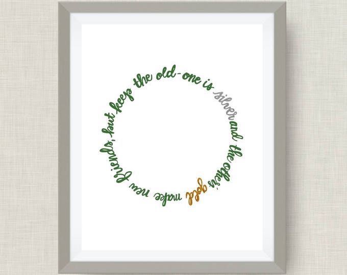 Make New Friends Art Print Girl Scouts, Option of Foil Unframed - Etsy