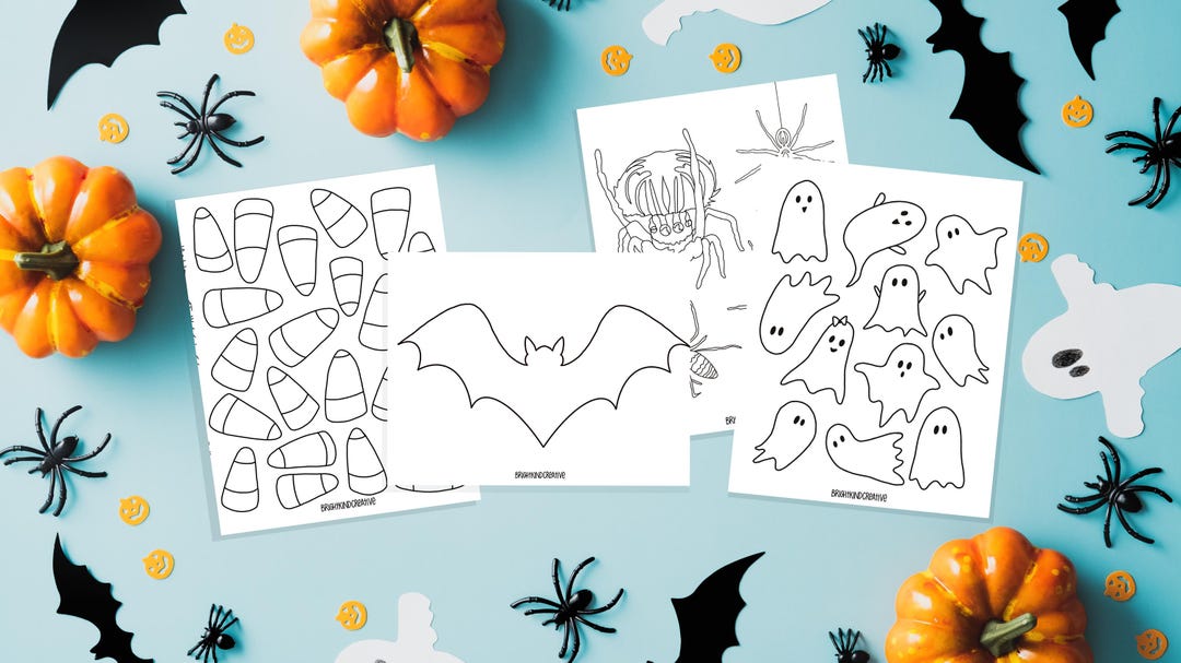 Halloween Coloring Pages - Printable - Pumpkins Ghosts Bats Jack-o ...