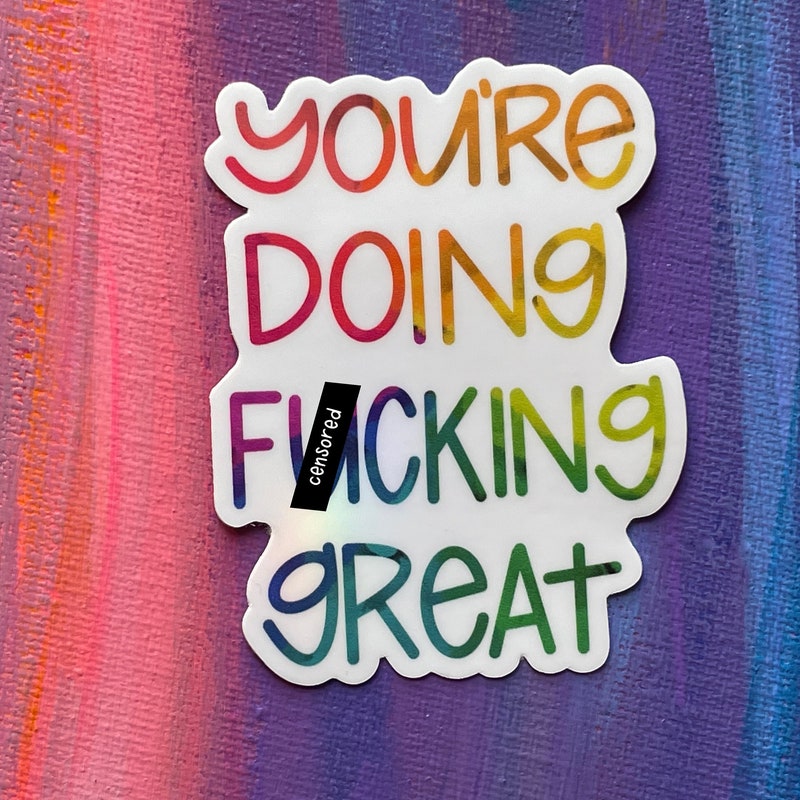 A Great Work Sticker - Etsy