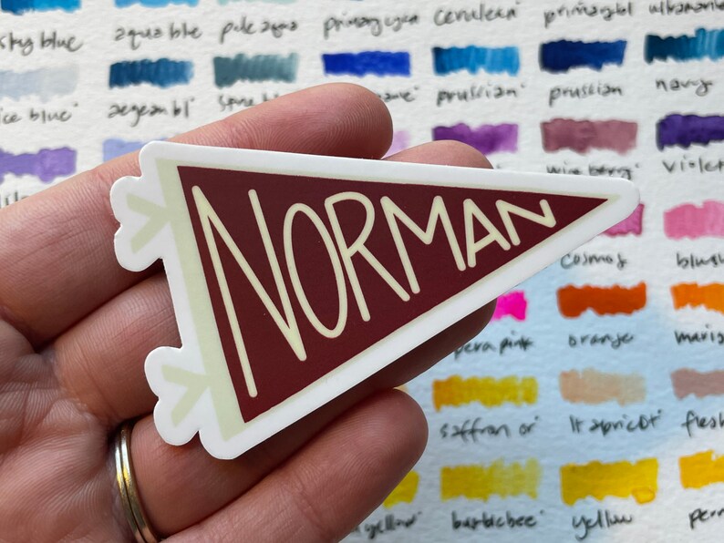 Norman Sticker Crimson Cream Decal Motivational Laptop - Etsy