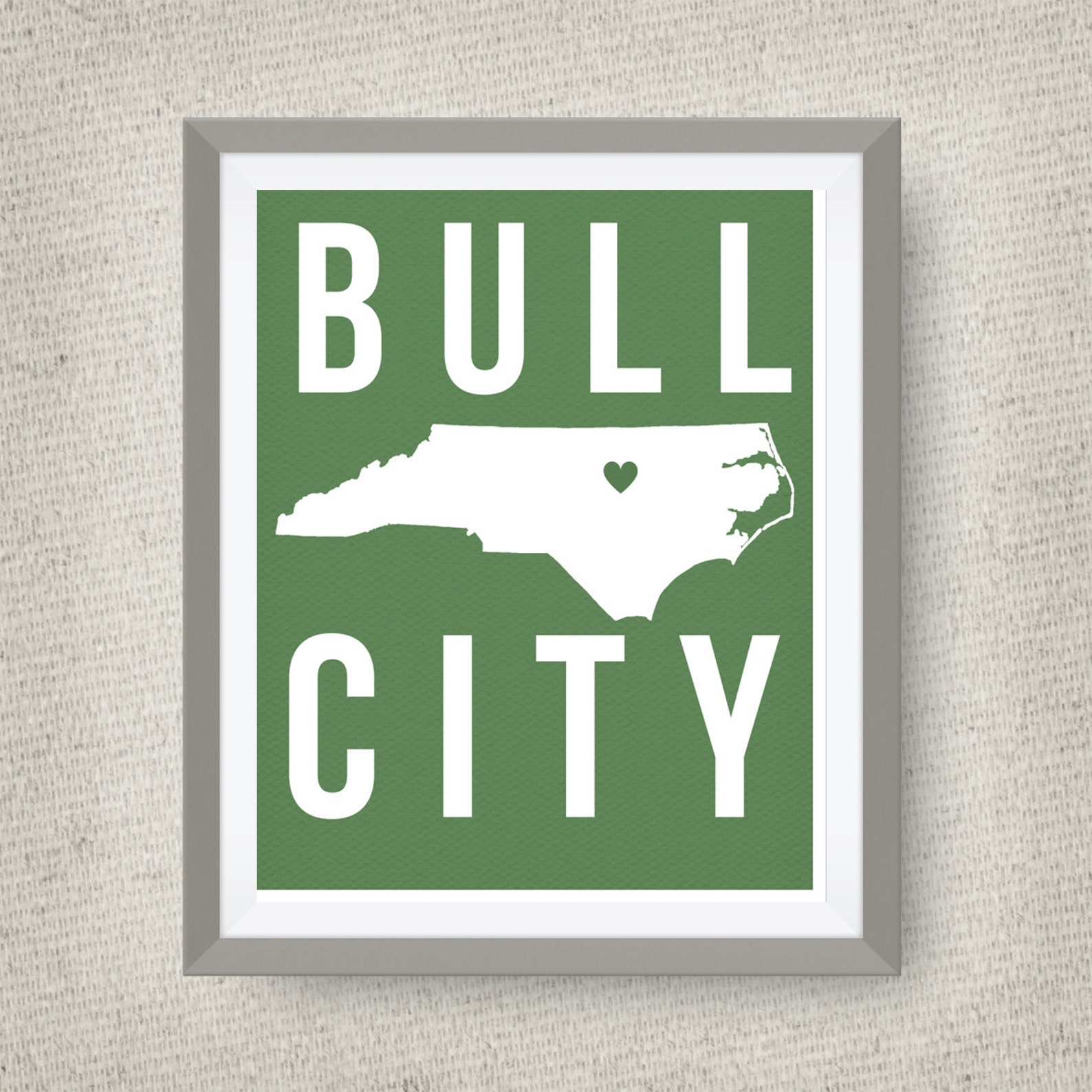 Bull City Art Print, Durham North Carolina - Custom Locations & Colors ...