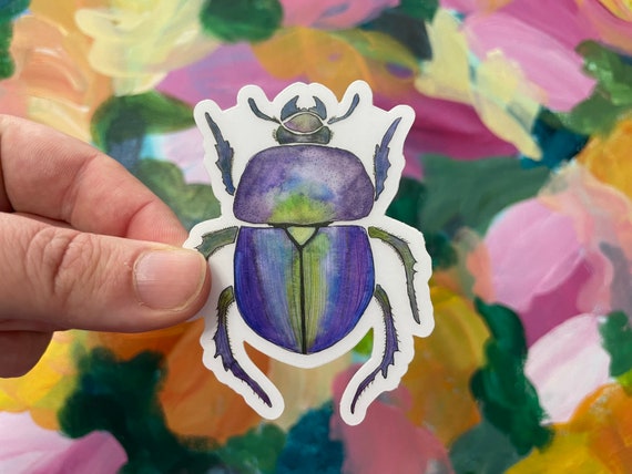 Beetle Sticker Scarab Beetle Decal Laptop Sticker Bumper - Etsy
