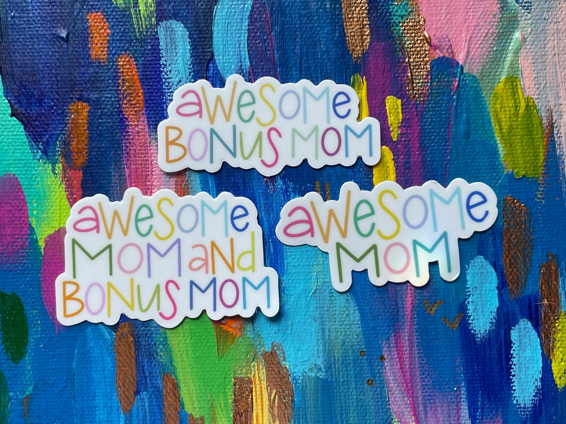 Awesome Mom Decal Sticker, Colorful Lettering - Etsy
