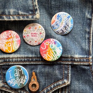 Motivational Buttons – Positive Affirmation Badges – Inspirational ...