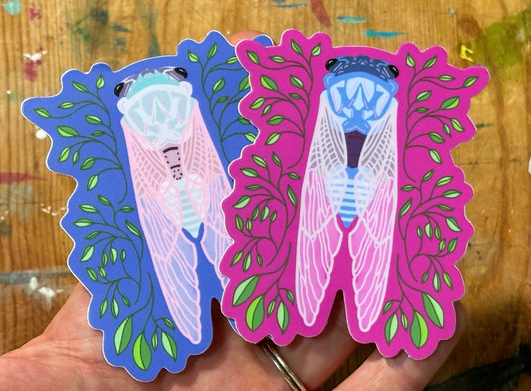 Cicada Sticker, Locust Decal - Laptop Sticker, Bumper Sticker, Water ...