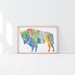 Bison Art Rainbow Wild Colorful Buffalo Watercolor Art - Etsy
