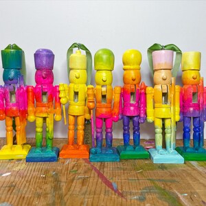 Rainbow Nutcracker Nut Cracker, Holiday Decor, Rainbow Christmas ...