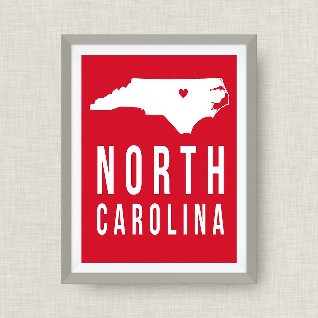 NC State Art Print - NCSU - North Carolina Art Print in NCSU Colors - Etsy
