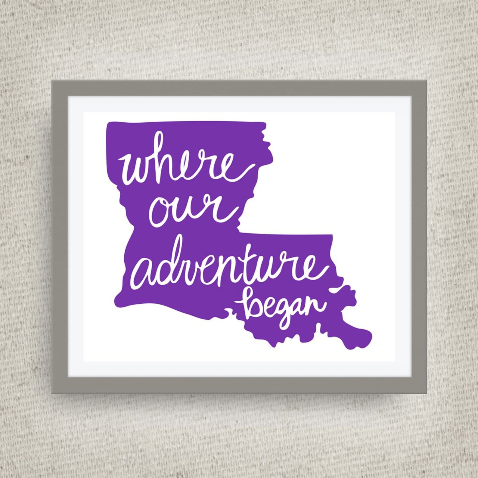 Louisiana Art Print Where Our Adventure Began TM Hand - Etsy