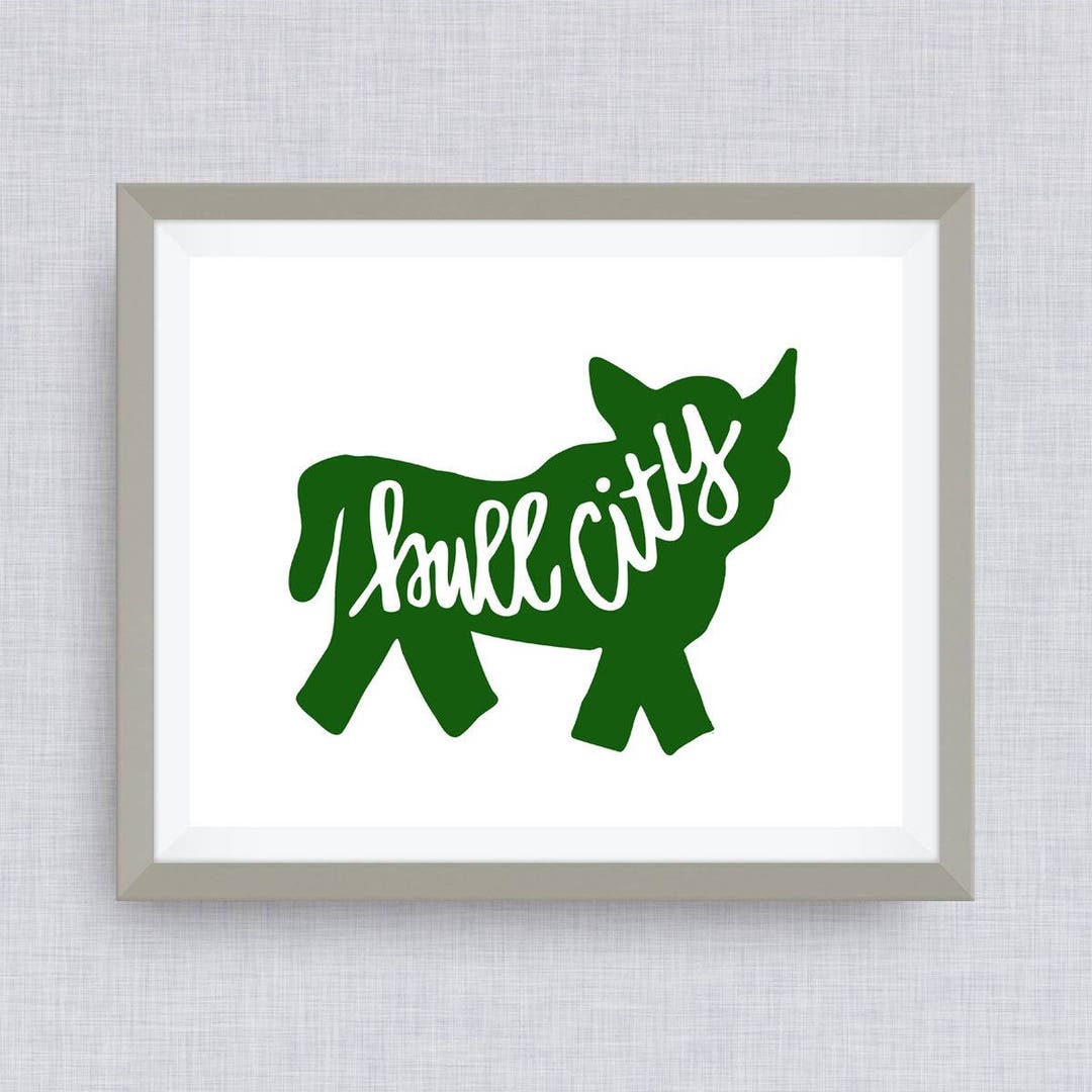 Durham Bull Art Print -bull City, Bull Durham, NC, Hand Drawn, Hand ...