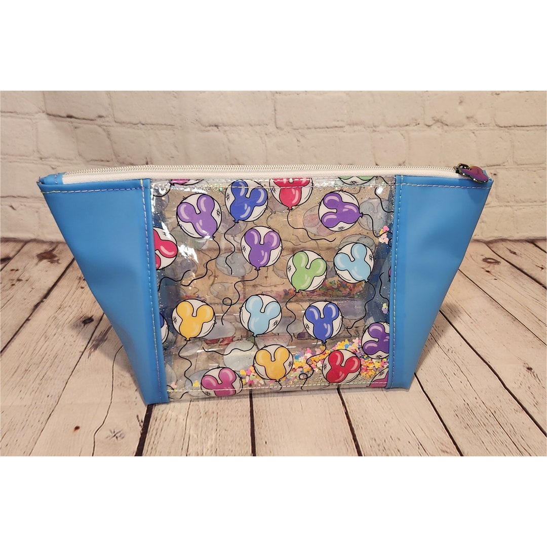 Clear & Jelly Pouch/toiletry Bag - Theme Park Balloons Shaker Pouch - Etsy