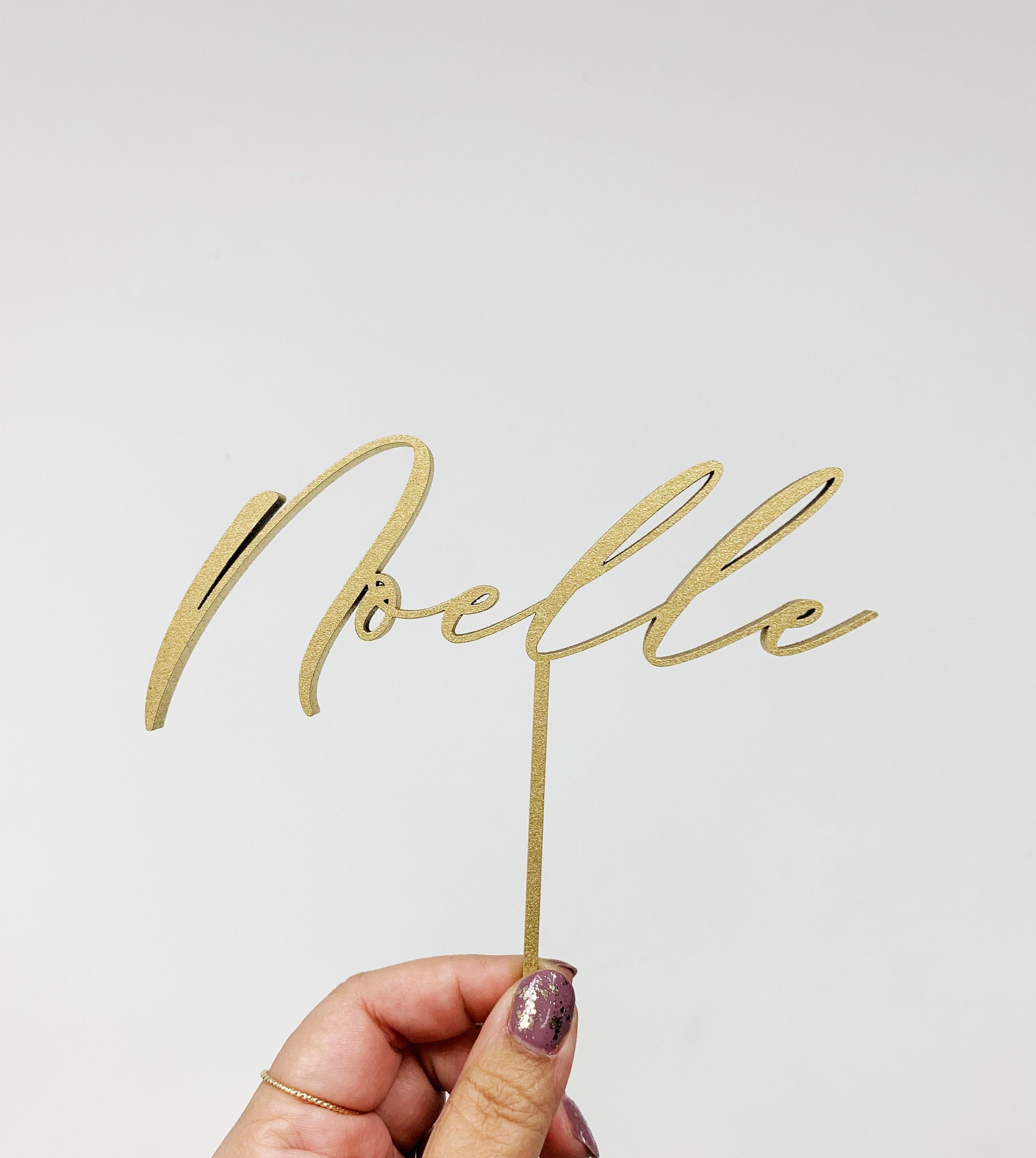 Cake Topper named Lettering personalized Paper & Party Supplies etna.com.pe