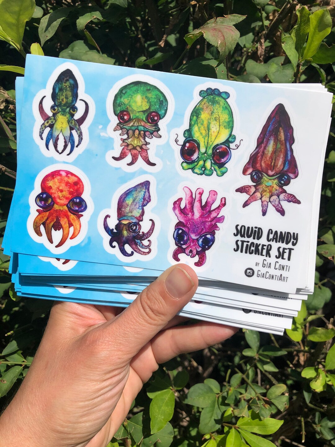 Squid Candy Sticker Set - Etsy