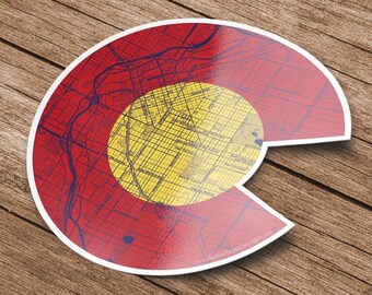 Denver Sticker Mountain Landscape Decal Colorado Art Waterproof Sticker ...
