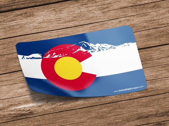 Colorado Flag Mountain Sticker - Etsy