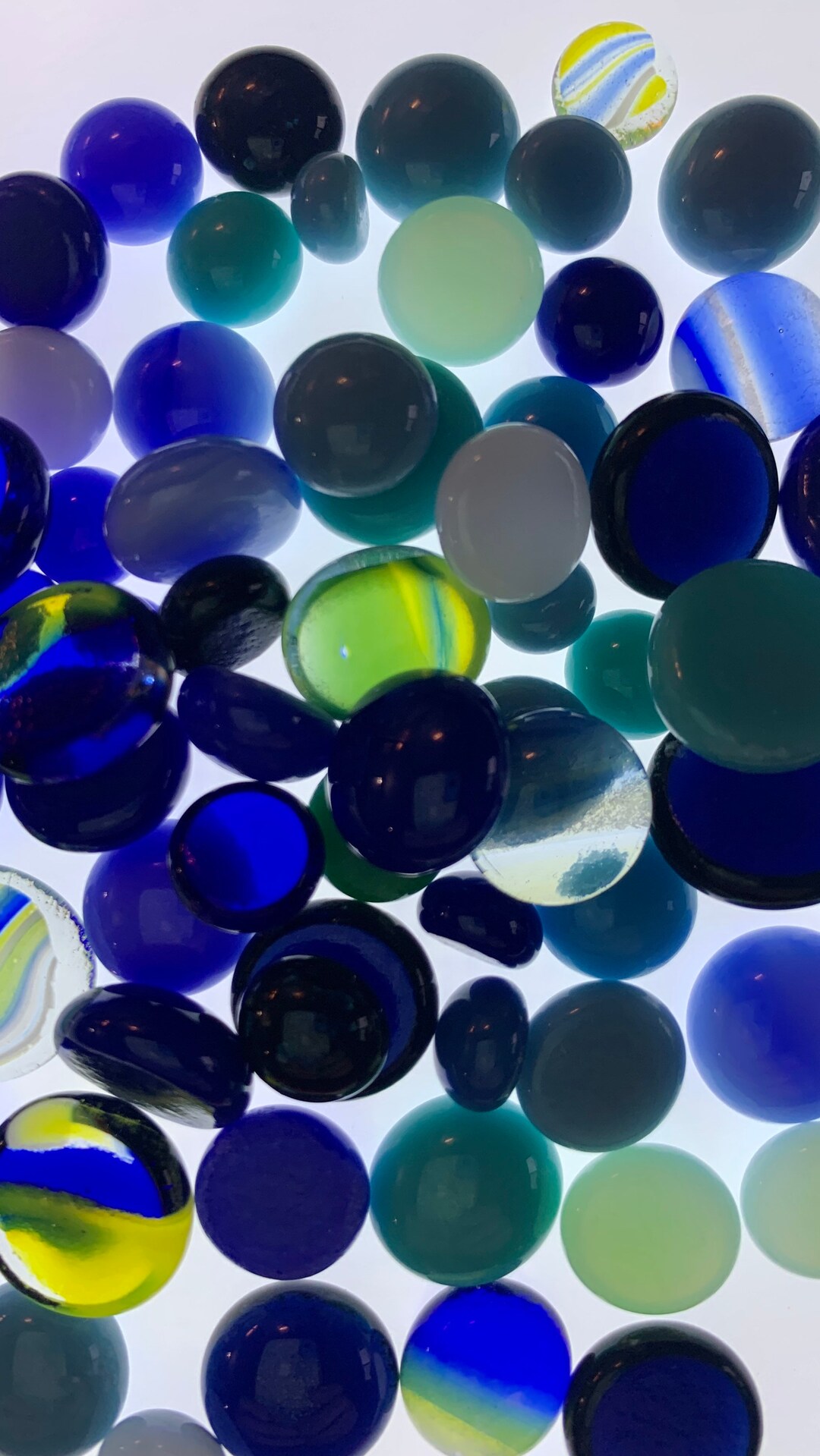 COE 96 Mix of Blue Mosaic Glass Dots - Etsy