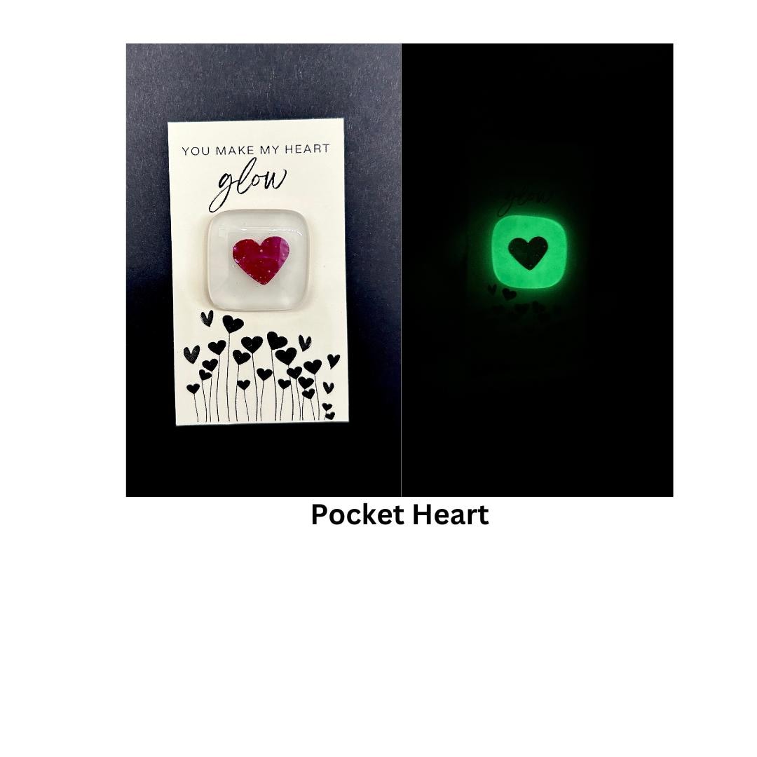 Pocket Hearts / Glow in the Dark Hearts / Love Token / Pocket Hug - Etsy