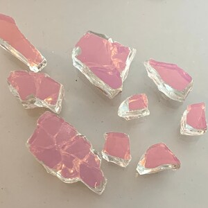 Pink Shimmer Reflective Glass/mosaic Glass/non-fusible - Etsy