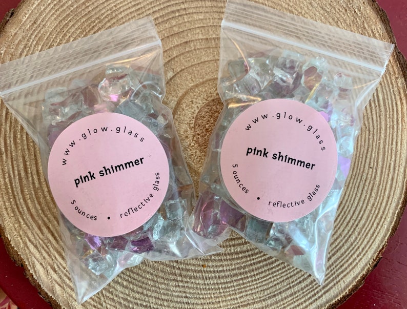 Pink Shimmer Reflective Glass/mosaic Glass/non-fusible - Etsy