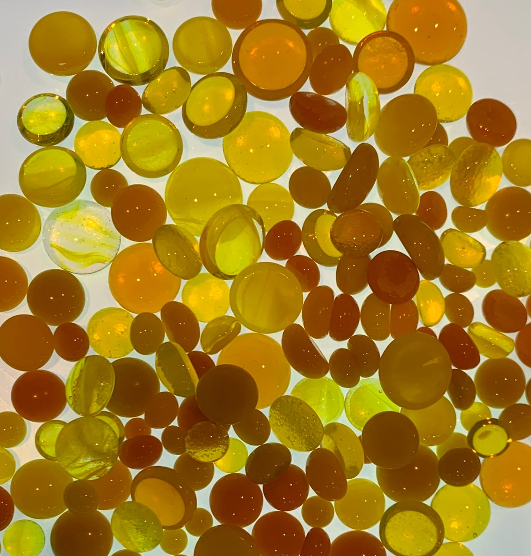 COE 90 Mix of Yellow Glass Dots - Etsy