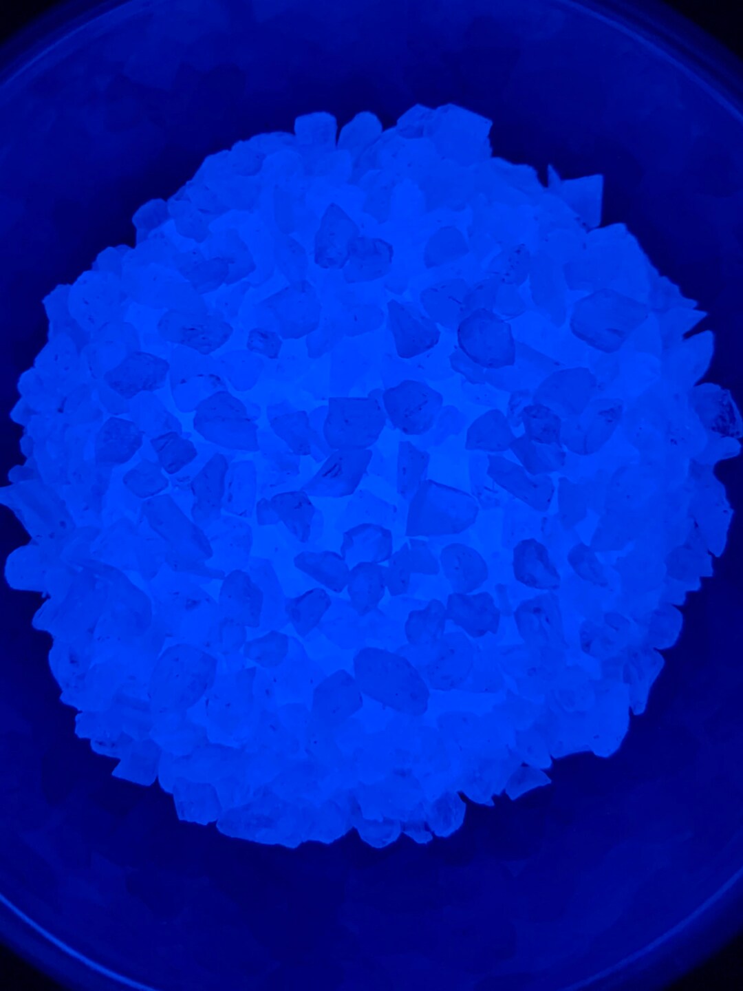 COE 90 Azure BLUE Glow in the Dark / 1 and 3 Ounce FRIT Fine, Medium ...