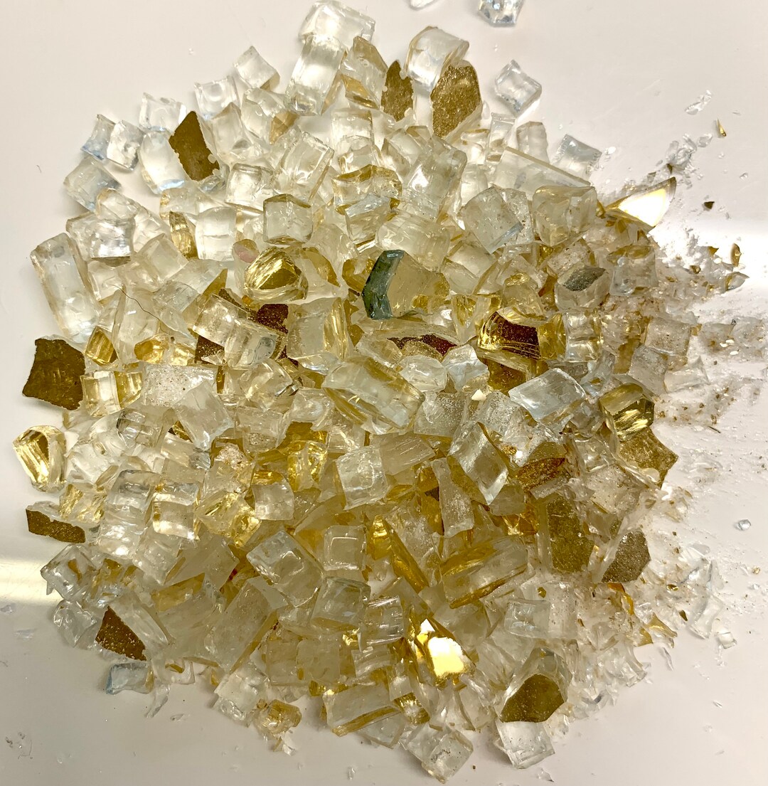 Gold Shimmer Reflective Glass/mosaic Glass/ NON-FUSIBLE - Etsy