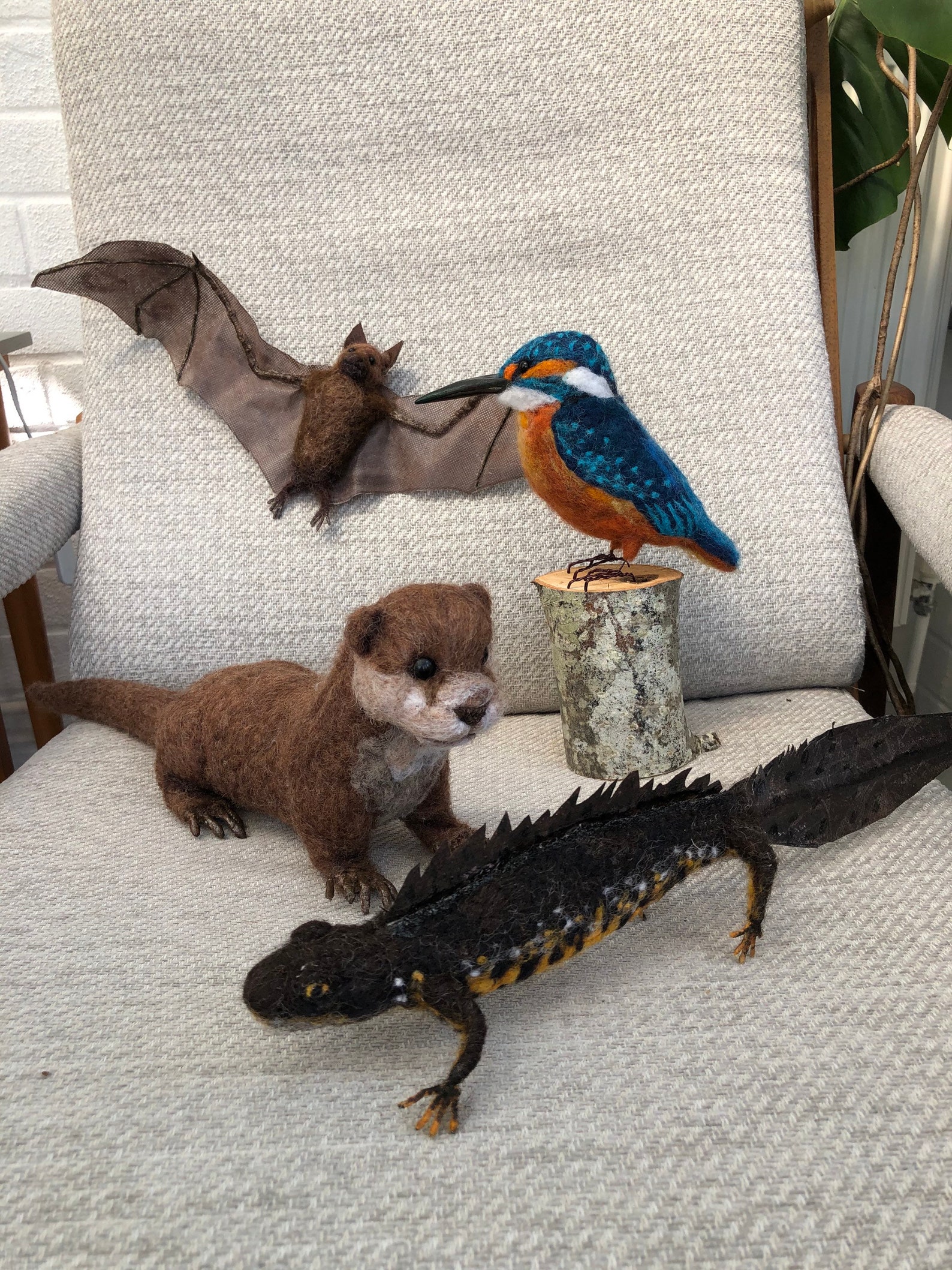 Needle Felted Bat Sculpture - Etsy