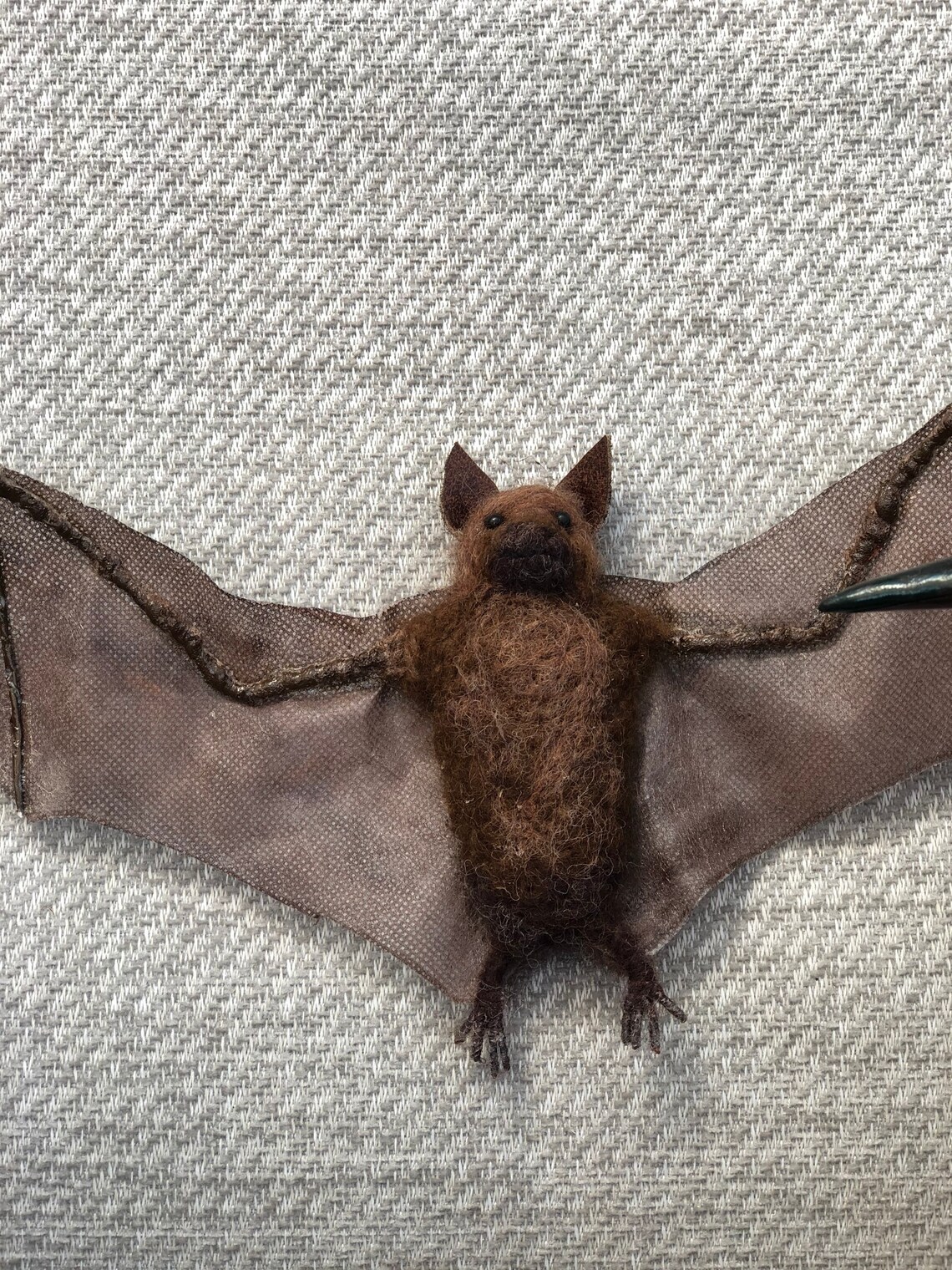 Needle Felted Bat Sculpture - Etsy