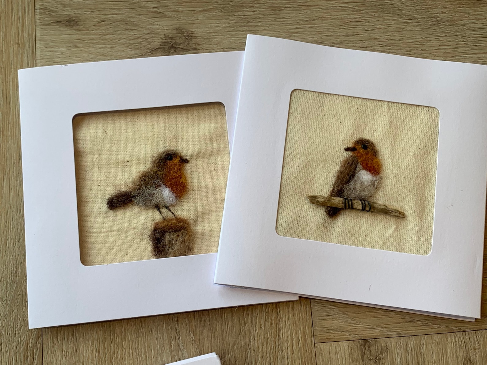 Needle Felted Robin Card - Etsy