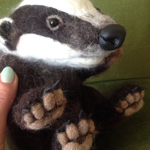 Georgeous Life Size Baby Badger Cub Needle Felted Lifelike Wild Animal ...