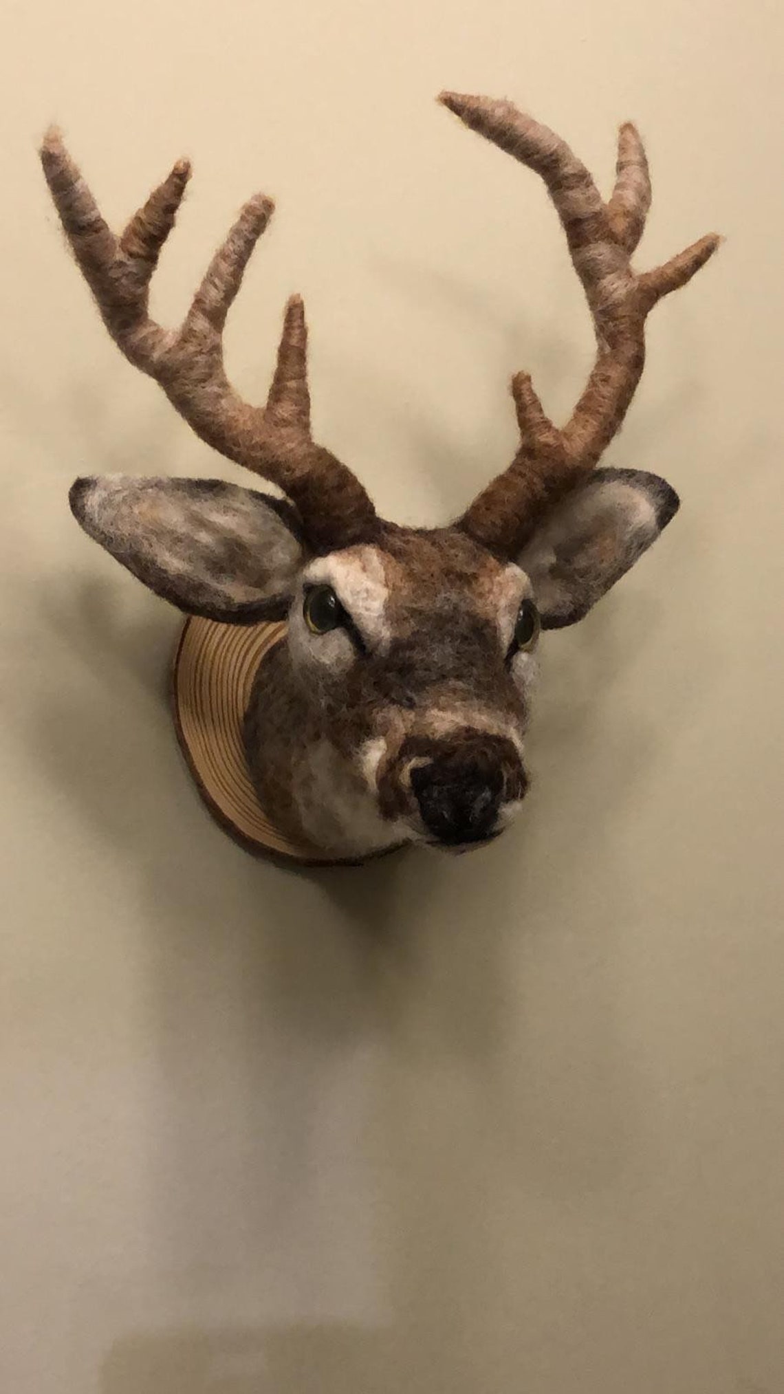 Needle Felted Deer Head Wall Hanging. Made to Order - Etsy