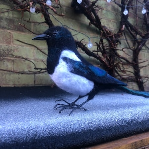 Needle Felted Lifesize Magpie, Made to Order. - Etsy