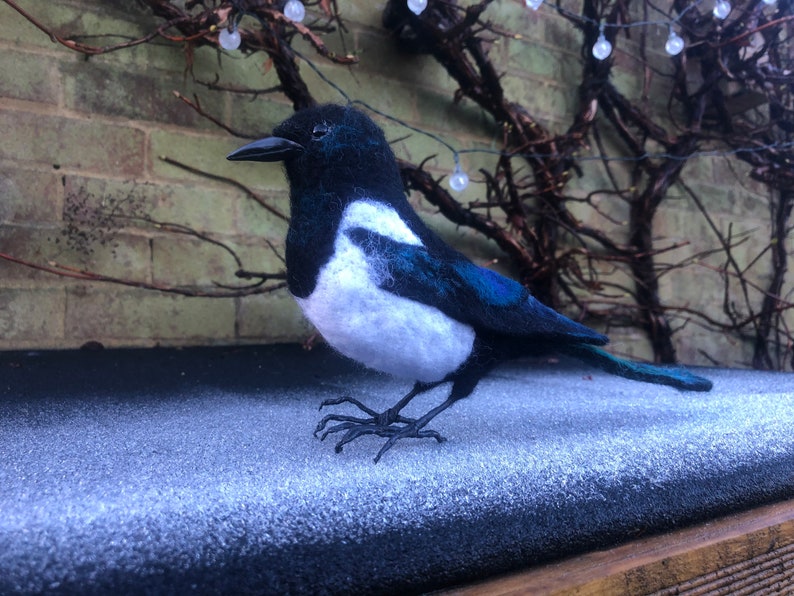 Needle Felted Lifesize Magpie, Made to Order. - Etsy