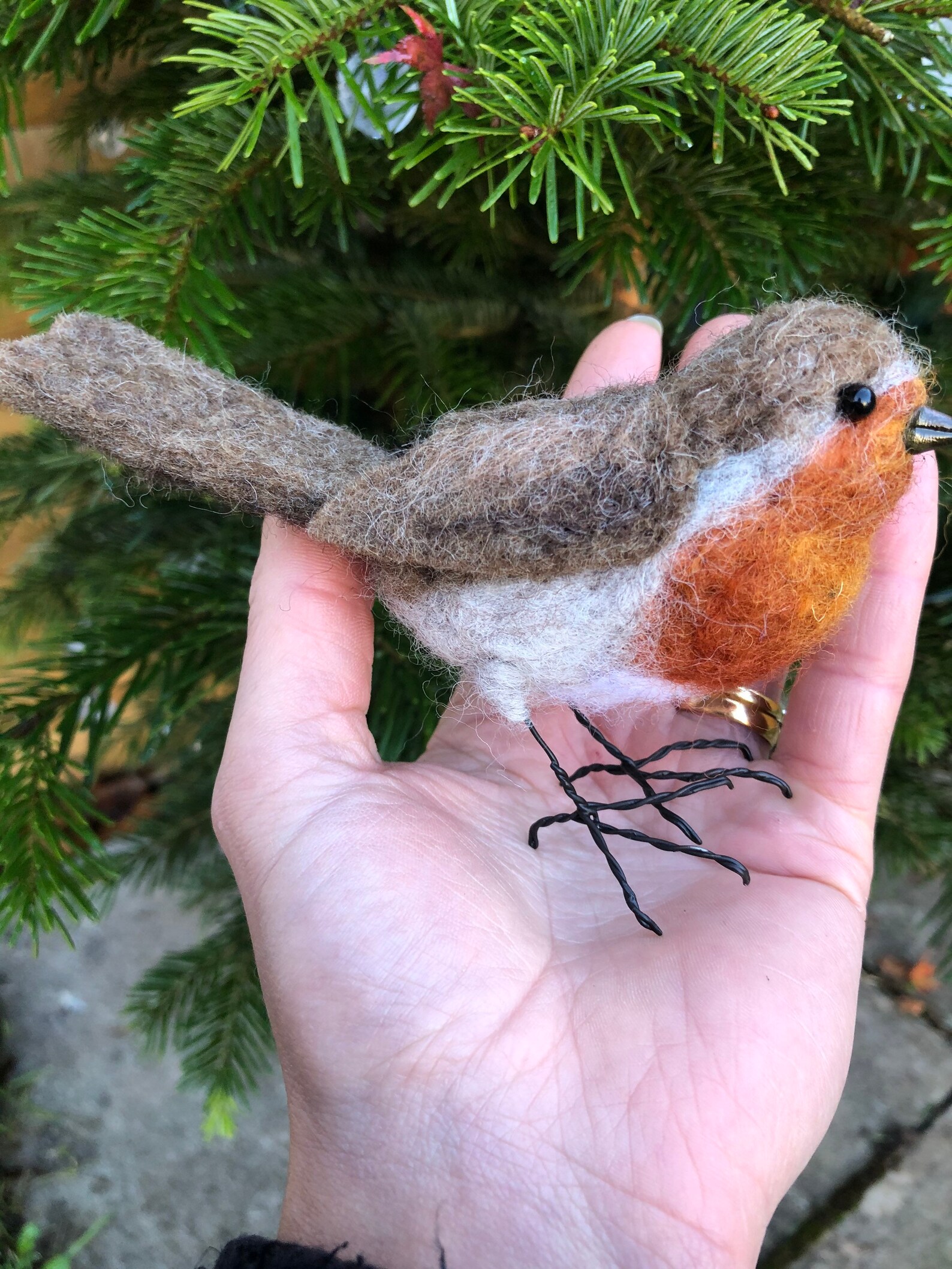 Needle Felted Robin Made to Order | Etsy