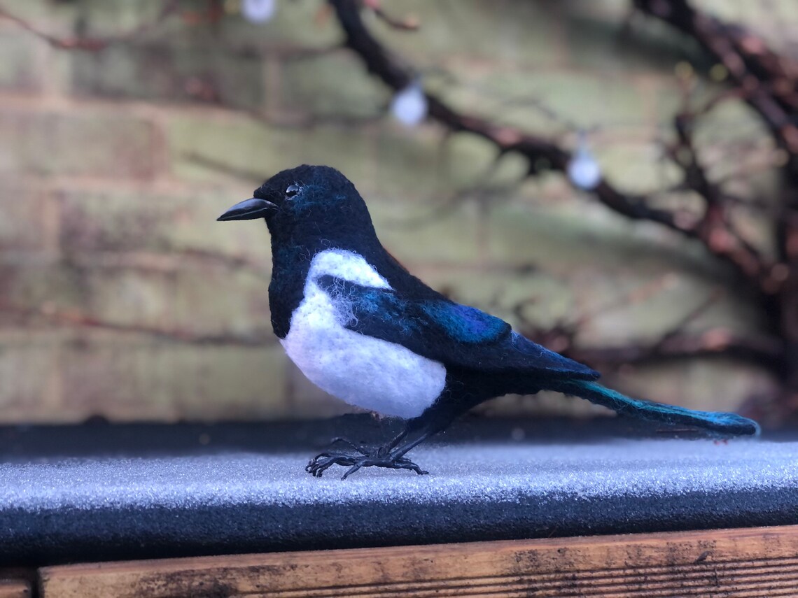Needle Felted Lifesize Magpie Made to Order. - Etsy