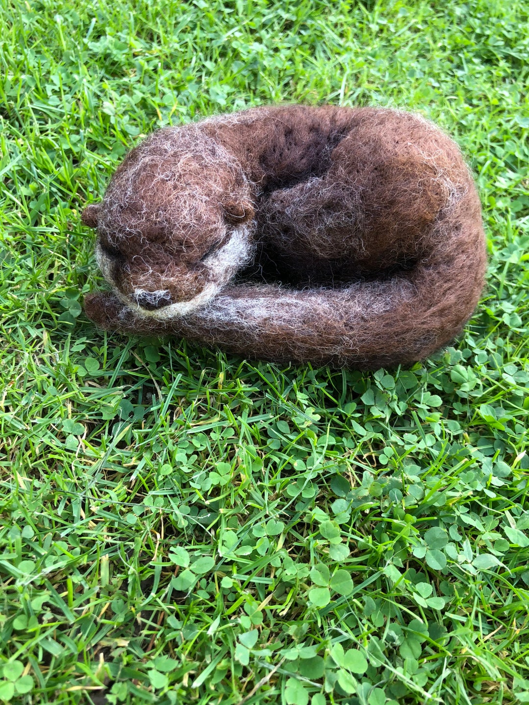 Needle Felted Sleeping Otter Made to Order - Etsy UK