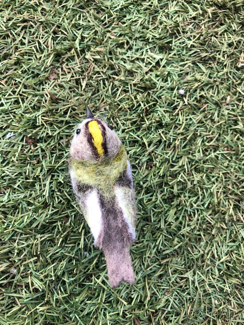 Needle Felted Gold Crest Sculpture British Bird | Etsy