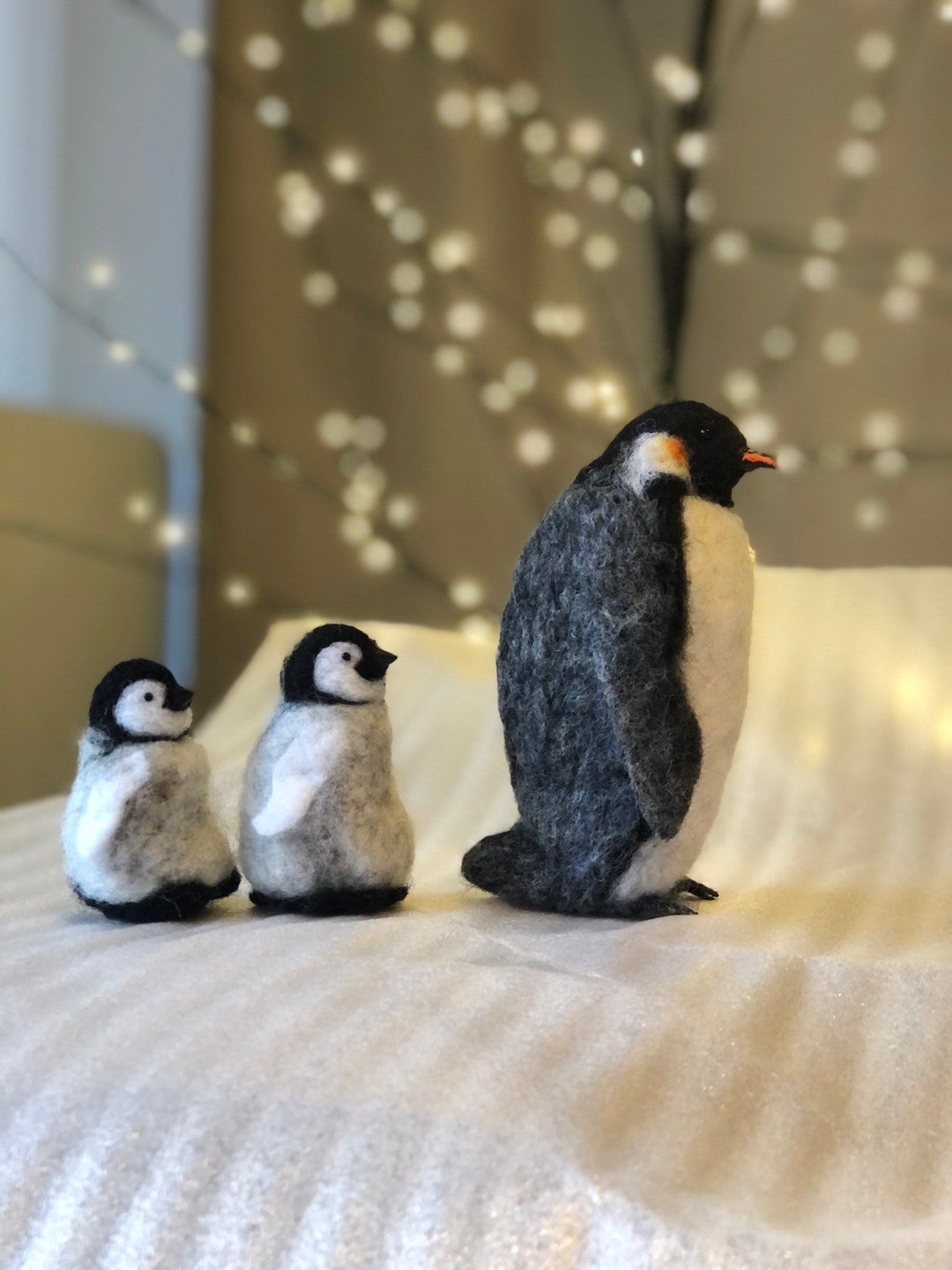 Needle Felted Penguin Family - Etsy