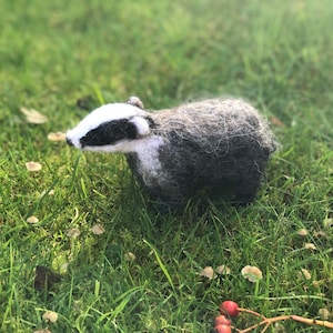 Needle Felted Badger Made to Order - Etsy UK
