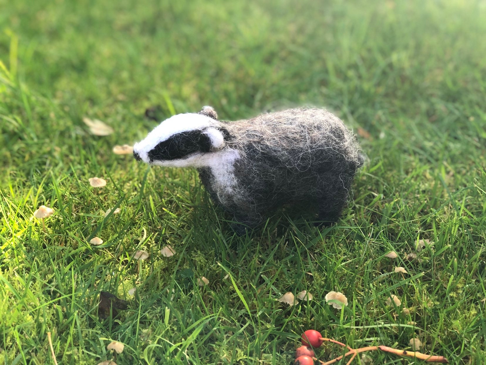 Needle Felted Badger Made to Order - Etsy UK