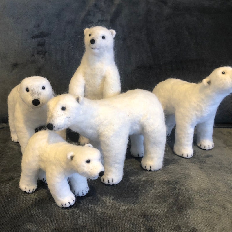 Felt Polar Bear - Etsy