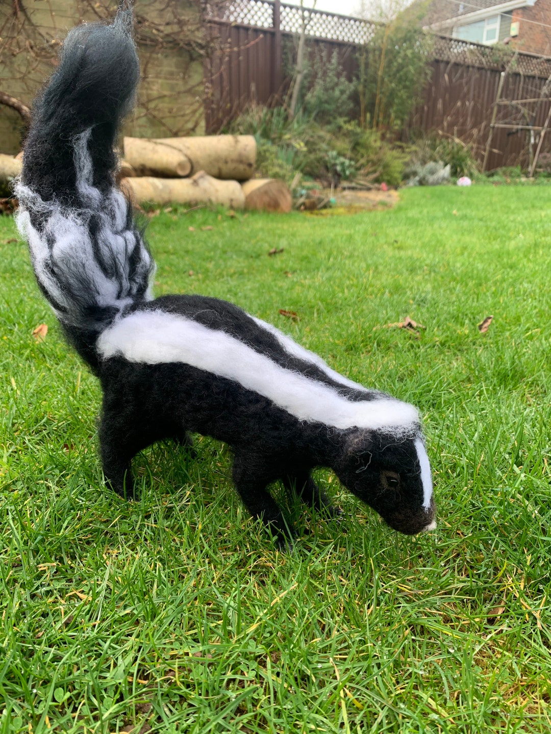 Needle Felted Life Size Skunk. Made to Order - Etsy