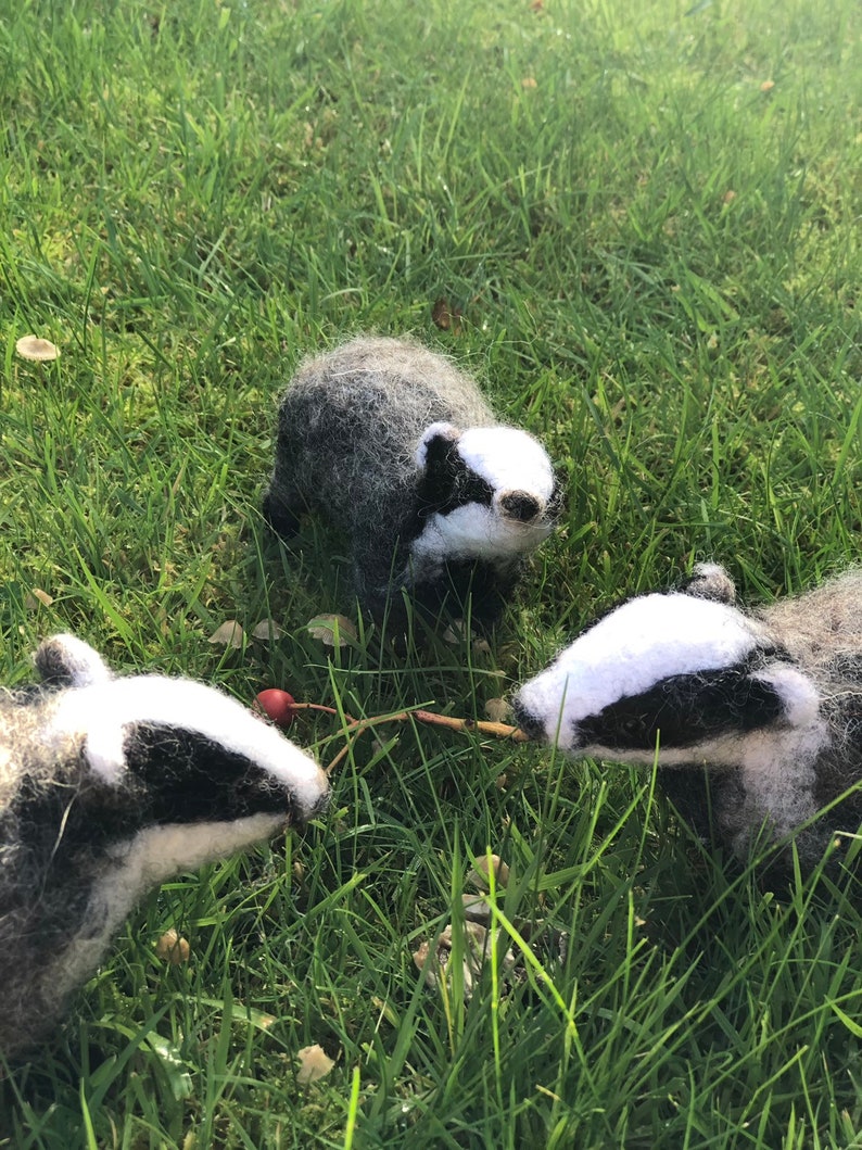 Needle Felted Badger Made to Order - Etsy UK