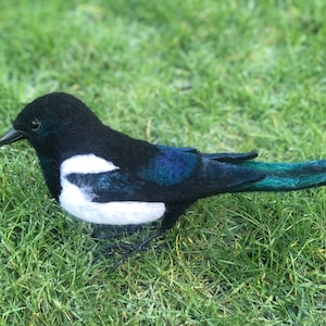 Needle Felted Lifesize Magpie, Made to Order. - Etsy