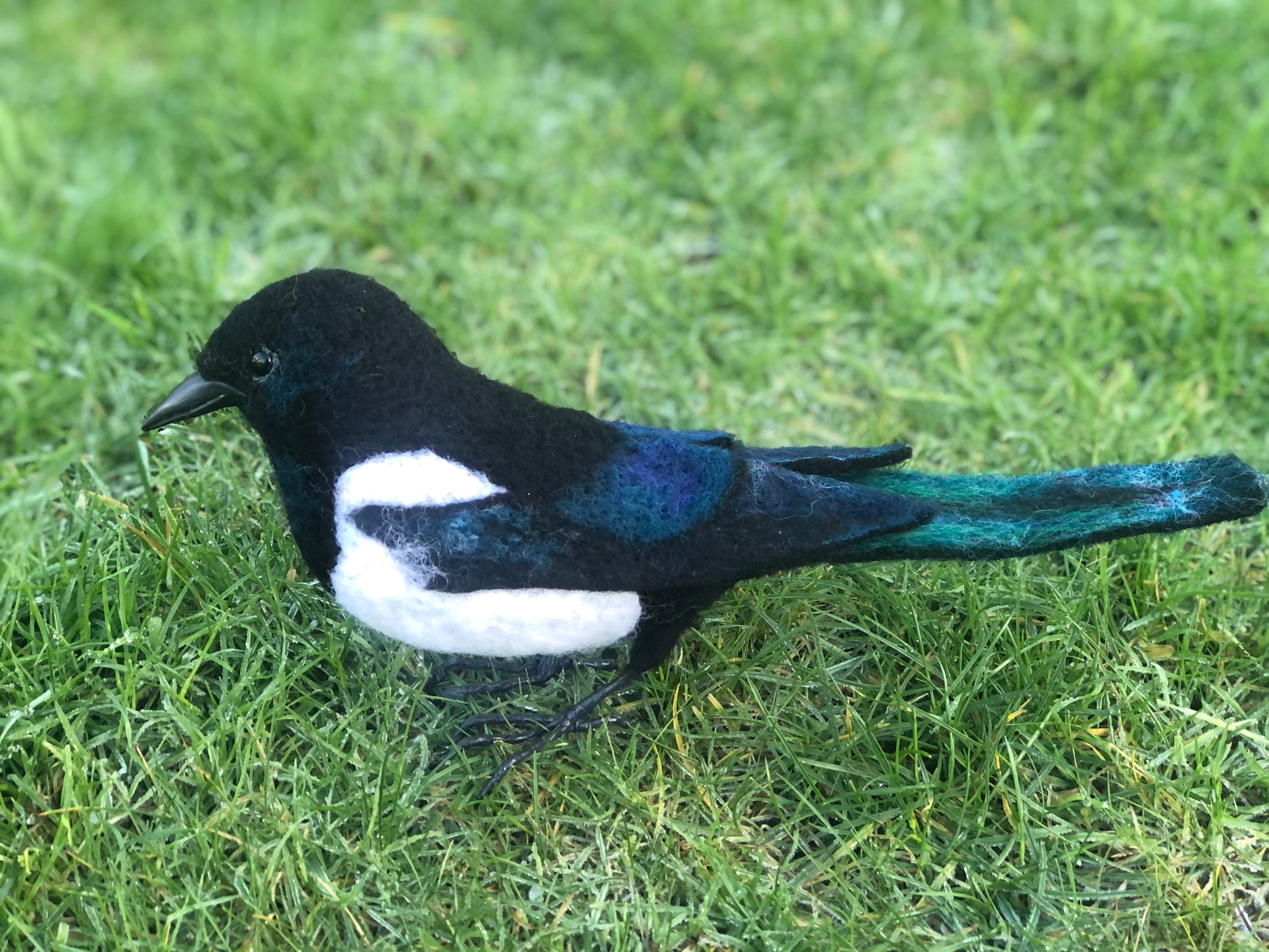 Needle Felted Lifesize Magpie Made to Order. - Etsy