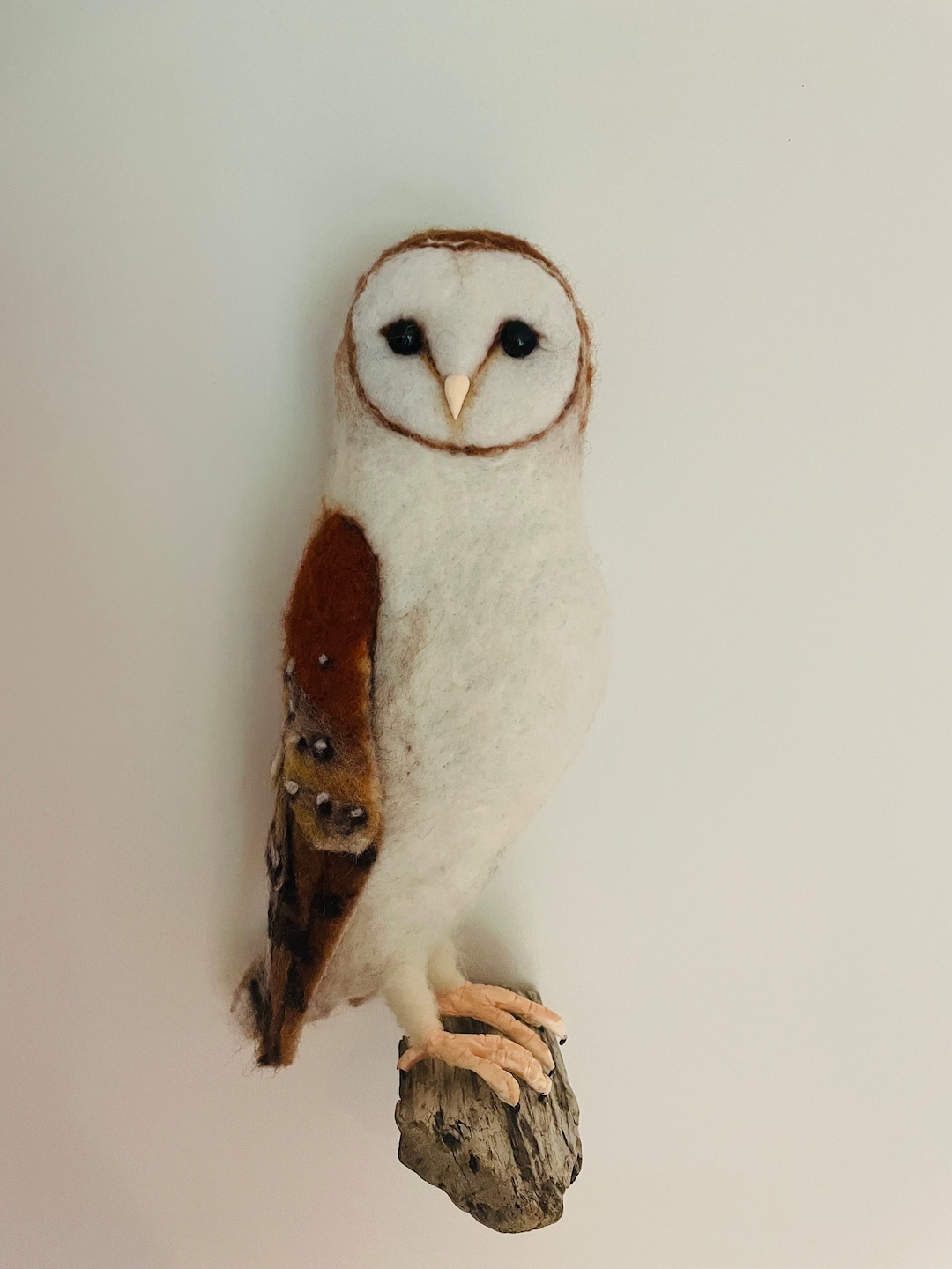 Needle Felted Barn Owl Wall Hanging Sculpture Made to Order. - Etsy