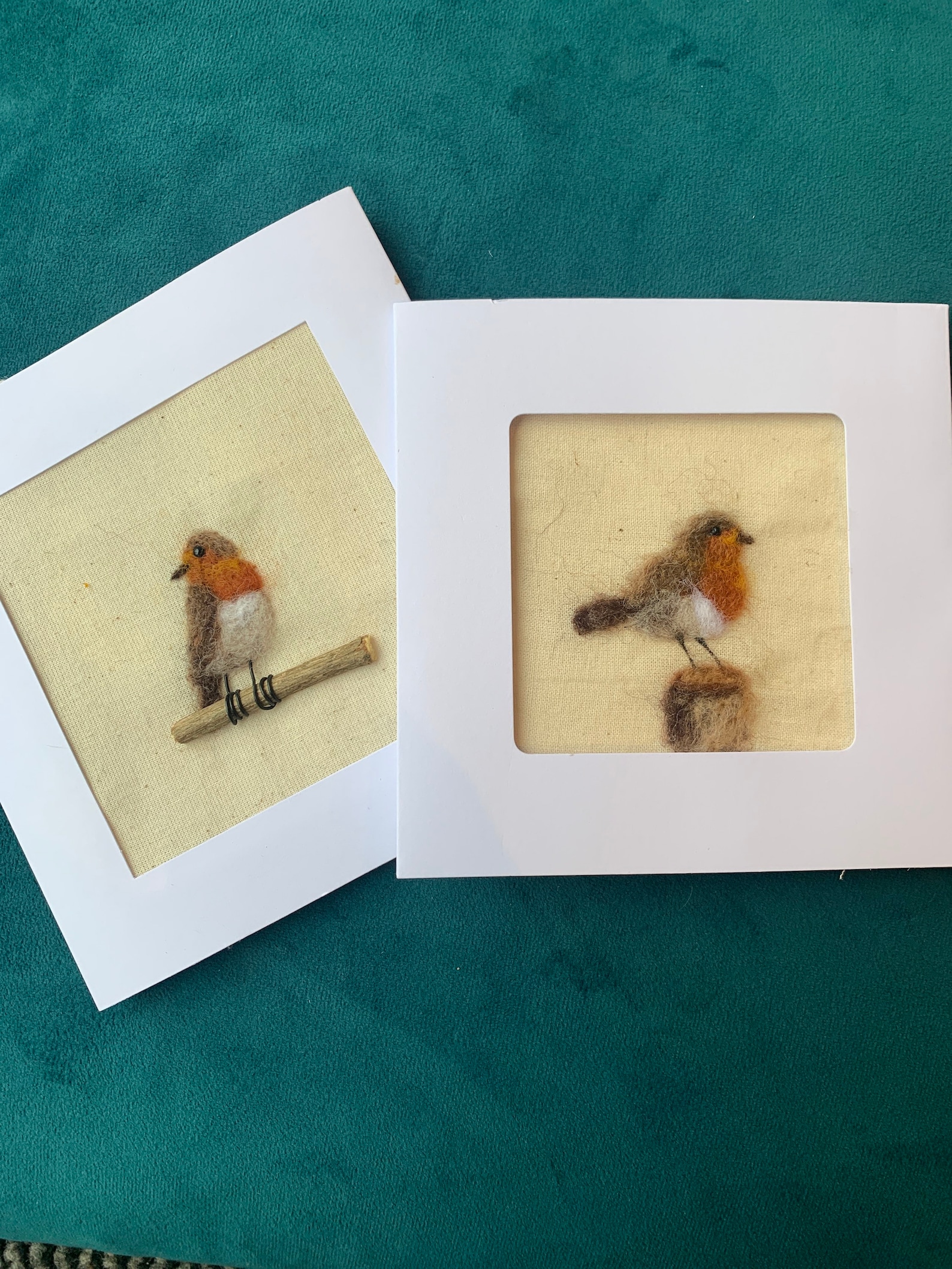 Needle Felted Robin Card - Etsy