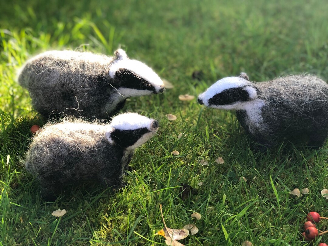 Needle Felted Badger Made to Order - Etsy UK