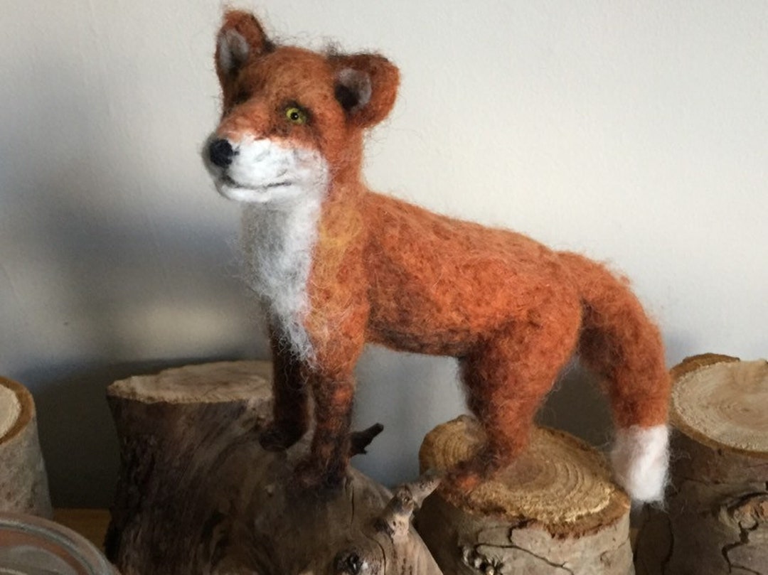 Needle Felted Fox, 2 Styles to Choose From. - Etsy